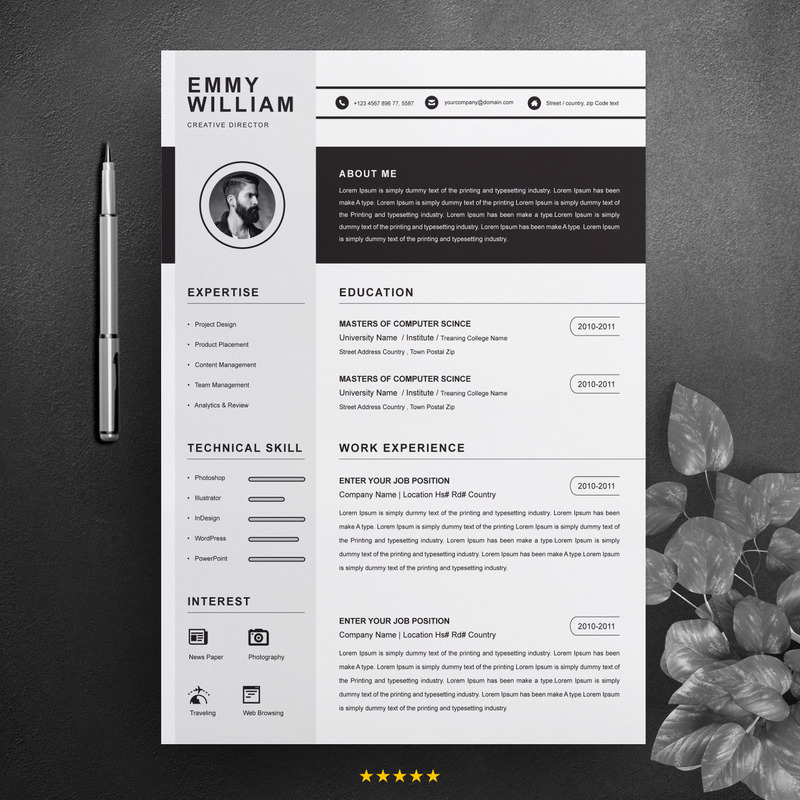 Emmy William Resume Template #82315 - TemplateMonster